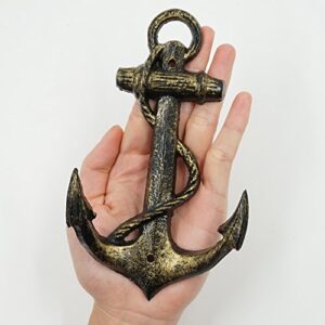 HERNGEE Nautical Anchor Hooks Antique Bronze Cast Iron Decorative Wall Hook, Treasures of The Caribbean Islands (1)