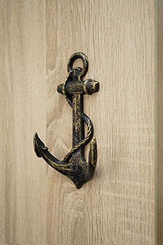 HERNGEE Nautical Anchor Hooks Antique Bronze Cast Iron Decorative Wall Hook, Treasures of The Caribbean Islands (1)