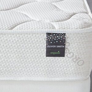 Oliver Smith - Organic Cotton - 10 Inch - Comfort Firm Sleep - Cool Memory Foam & Pocket Spring Mattress - Green Foam Certified - Full