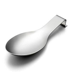 lianyu stainless steel spoon rest, spatula ladle holder, heavy duty, dishwasher safe