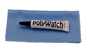 polywatch poly watch plastic crystal glass polish & scratch remover repair tool with yellow cloth