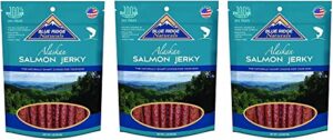 blue ridge naturals (3 pack) oven baked salmon jerky dog treats, 3 pounds total