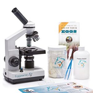 Microscope Kit for Fecal Egg Count, by Eggzamin. Accessories for Testing and How-to Guide to Test Your Animals for parasites Before deworming.