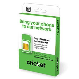 cricket wireless 3-in-1 sim kit - bring your own phone - 2.0