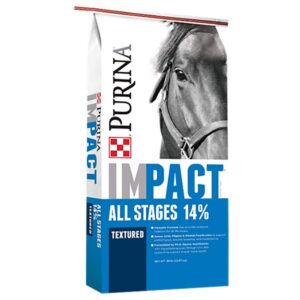 purina animal nutrition impact horse 14% sweet textured 50lb 50