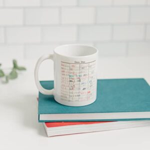 Library Due Date Card Coffee Mug - Gift for readers, librarians