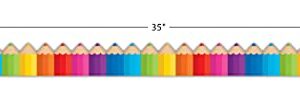 Teacher Created Resources 3496 Colored Pencils Die-Cut Border Trim