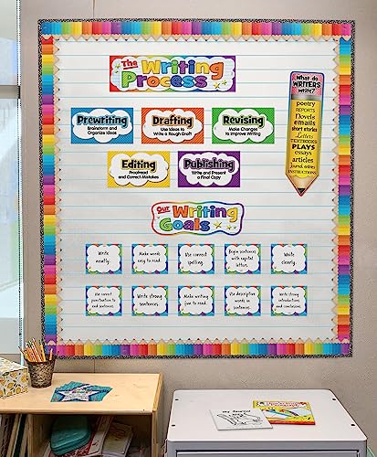 Teacher Created Resources 3496 Colored Pencils Die-Cut Border Trim