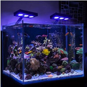 hipargero Aquarium Light –3rd Generation A029 Aquarium LED Light 30 Watts Saltwater Light with Touch Control, 5W LED Chips for Coral Reef Nano Fish Tank Marine Tanks with Timer & Screen