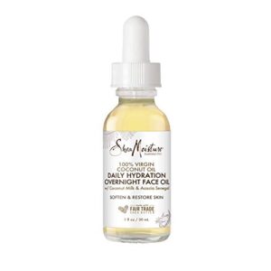 sheamoisture overnight face oil for all skin types 100% virgin coconut oil for daily hydration 1 oz