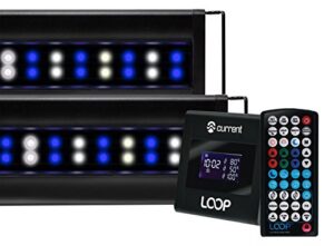 current usa 4227 orbit marine ic pro led reef aquarium dual light system with wireless loop, 48"