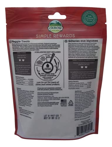 Simple Rewards Small Animal Treats 3 Flavor Variety Bundle (1) Each: Baked Cranberry, Freeze Dried Bananas, Baked Veggie, 1-2 Ounces