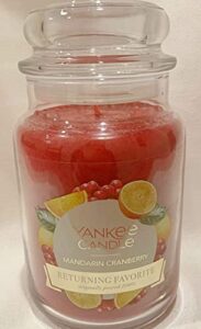 yankee candle returning favorite mandarin cranberry large jar candle