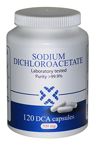 DCA - Sodium Dichloroacetate 500mg - Purity >99.9%, Made in Europe, by DCA-LAB, Certificate of Analysis Included, Tested in a Certified Laboratory, Buy Directly from Manufacturer, 120 Capsules