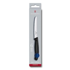 Victorinox Swiss Classic Tomato and Table Set, 6 Pieces Paring Knife, Set of 6, Blue