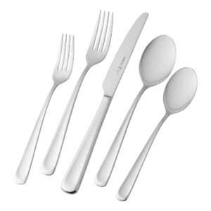 henckels silvano 45-pc 18/10 stainless steel flatware set, silver