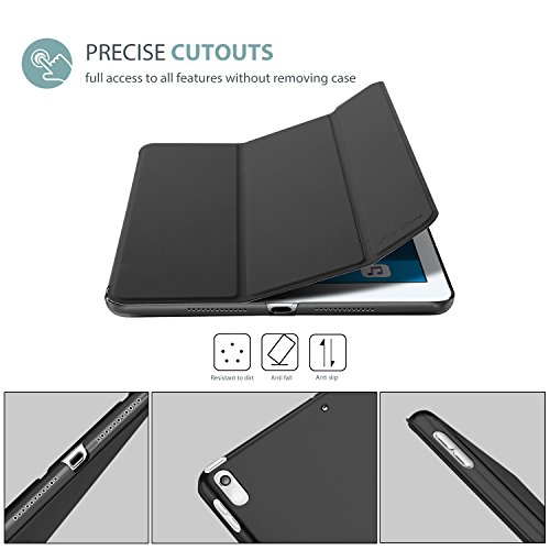 ProCase iPad Air (3rd Gen) 10.5" 2019 / iPad Pro 10.5" 2017 Case, Ultra Slim Lightweight Stand Smart Case Shell with Translucent Frosted Back Cover for Apple iPad Air (3rd Gen) 10.5" 2019 -Black