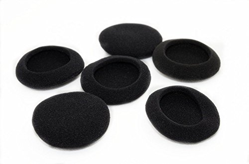 YunYiYi 5 Pairs Black Foam Replacement Earpads Sponge Ear Pads Pillow Cushion Cover Cups Compatible with Sennheiser PC25 PC30 PC31 PC35 PC36 Headphones Headset