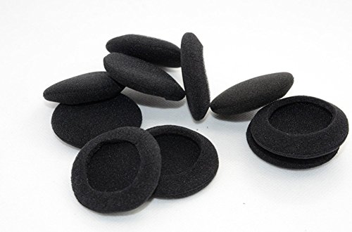 YunYiYi 5 Pairs Black Foam Replacement Earpads Sponge Ear Pads Pillow Cushion Cover Cups Compatible with Sennheiser PC25 PC30 PC31 PC35 PC36 Headphones Headset