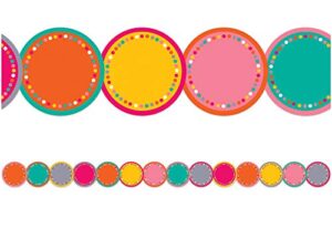 teacher created resources tropical punch circles die-cut border trim