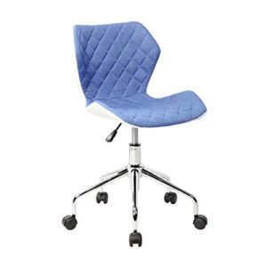 techni mobili modern height adjustable office task chair, blue