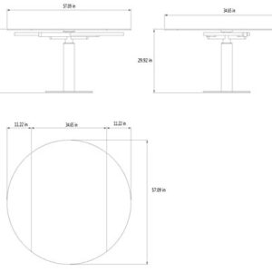 MILAN DT-CRM Talia White Glass Round Dining Table