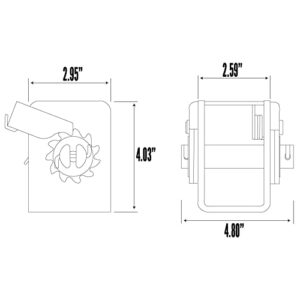 US Cargo Control 2'' Lashing Truck Tie Down Winch (Left), Can Store Up to 3 Feet of Strap, 2 Pack