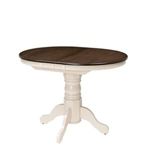 corliving dillon dining table dark brown/cream