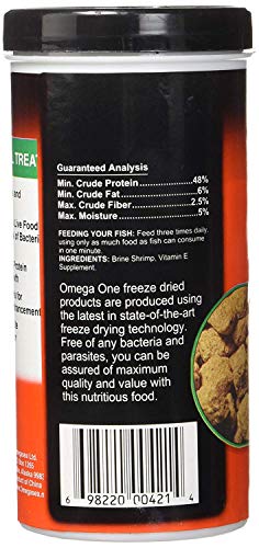 (3 Pack) Omega One Freeze Dried Brine Shrimp 1.28 Oz