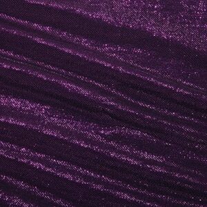 Anderson's Purple Metallic Tulle Wedding Decorating Fabric, 51 Inches x 40 Yards