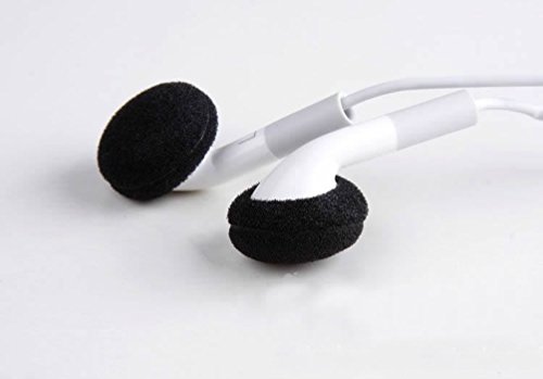 12 Pack(24pcs) 18mm Earbud Foam Earpad, Replacement Sponge Covers for Earphone (Black)