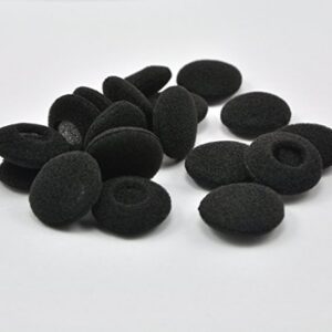 12 Pack(24pcs) 18mm Earbud Foam Earpad, Replacement Sponge Covers for Earphone (Black)