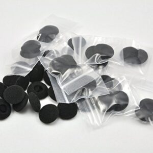 12 Pack(24pcs) 18mm Earbud Foam Earpad, Replacement Sponge Covers for Earphone (Black)