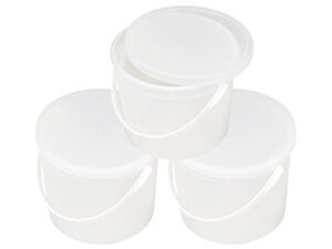 poly farm 64 oz ice cream tub with lid and handle(3)