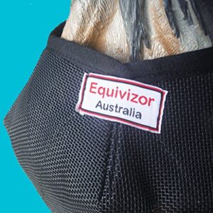 EquiVizor 95% UV Eye Protection (XL) Horse Fly Mask with Ears. Uveitis, Corneal Ulcer, Cataract, Light Sensitive, Cancer. Designed to Stay On Your Horse, Off The Ground!