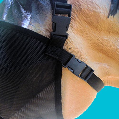 EquiVizor 95% UV Eye Protection (XL) Horse Fly Mask with Ears. Uveitis, Corneal Ulcer, Cataract, Light Sensitive, Cancer. Designed to Stay On Your Horse, Off The Ground!