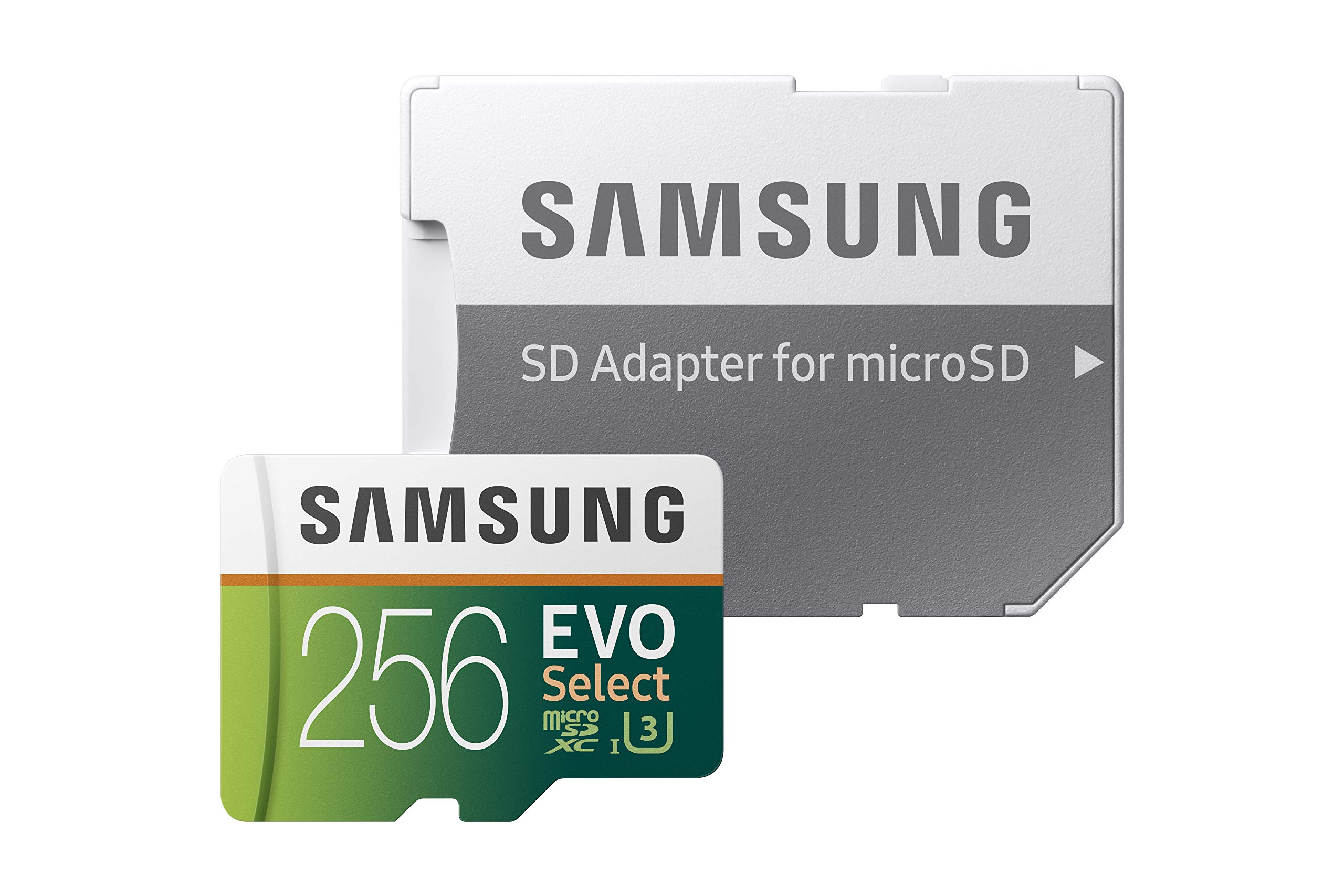 SAMSUNG (MB-ME256GA/AM) 256GB 100MB/s (U3) MicroSDXC EVO Select Memory Card with Full-Size Adapter