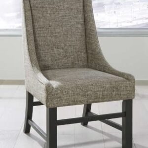 Signature Design by Ashley Sommerford Modern Farmhouse Upholstered 2 Piece Dining Chair Set, Brown