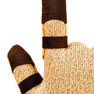 G & F Products 8128M Cowhide Leather Guard Finger Protection, Medium, Tan Brown/Tan