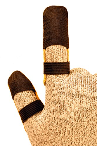 G & F Products 8128M Cowhide Leather Guard Finger Protection, Medium, Tan Brown/Tan