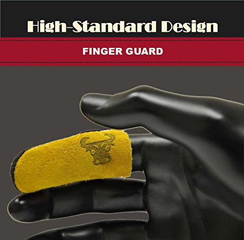 G & F Products 8128M Cowhide Leather Guard Finger Protection, Medium, Tan Brown/Tan