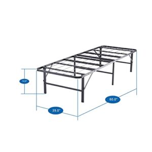 Naomi Home Twin XL Bed Frames, Foldable, Easy to Assemble, Storage Underneath