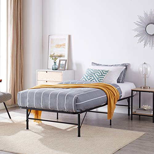 Naomi Home Twin XL Bed Frames, Foldable, Easy to Assemble, Storage Underneath