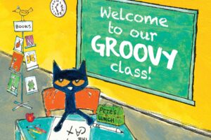 edupress pete the cat welcome to our groovy class postcards (ep63934)