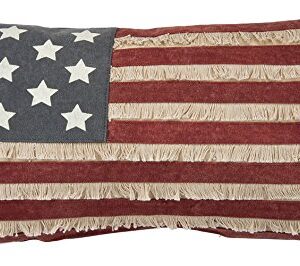 Primitives by Kathy 30505 Patriotic Throw Pillow, 19 x 10-Inch, American Flag