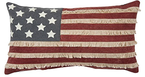 Primitives by Kathy 30505 Patriotic Throw Pillow, 19 x 10-Inch, American Flag