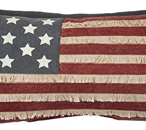 Primitives by Kathy 30505 Patriotic Throw Pillow, 19 x 10-Inch, American Flag