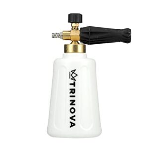 trinova foam cannon for pressure washer - original wide neck, wide base heavy duty foam gun for detailing