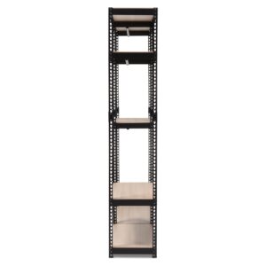 Baxton Studio Emeline Metal 7-Shelf Closet Storage Racking Organizer, Black