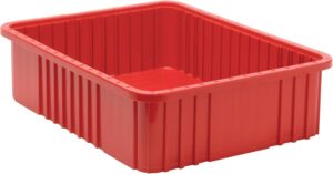 quantum storage k-dg93060rd-1 dividable grid container, 22-1/2" x 17-1/2" x 6", red